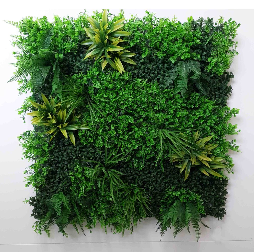 Artificial Lush Rainforest Mix Vertical Mat 1mx1m UV Stabilised