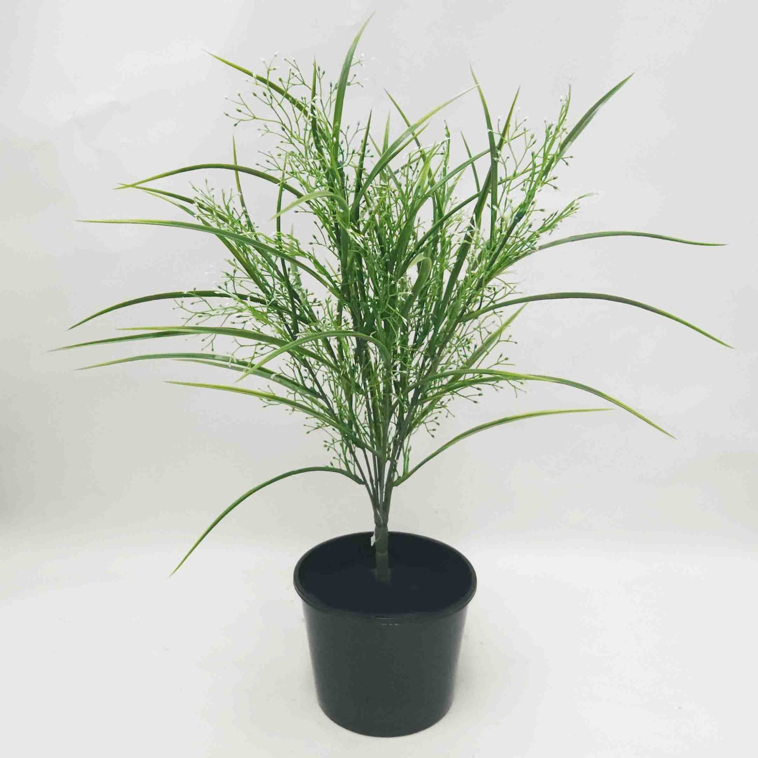 Artificial Grass Bush with Flowers 50cm Potted