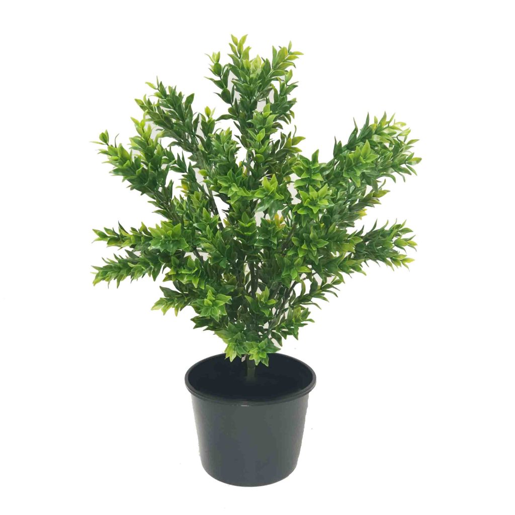 Artificial Tea Leaf Bush 40cm UV Stabilised Potted
